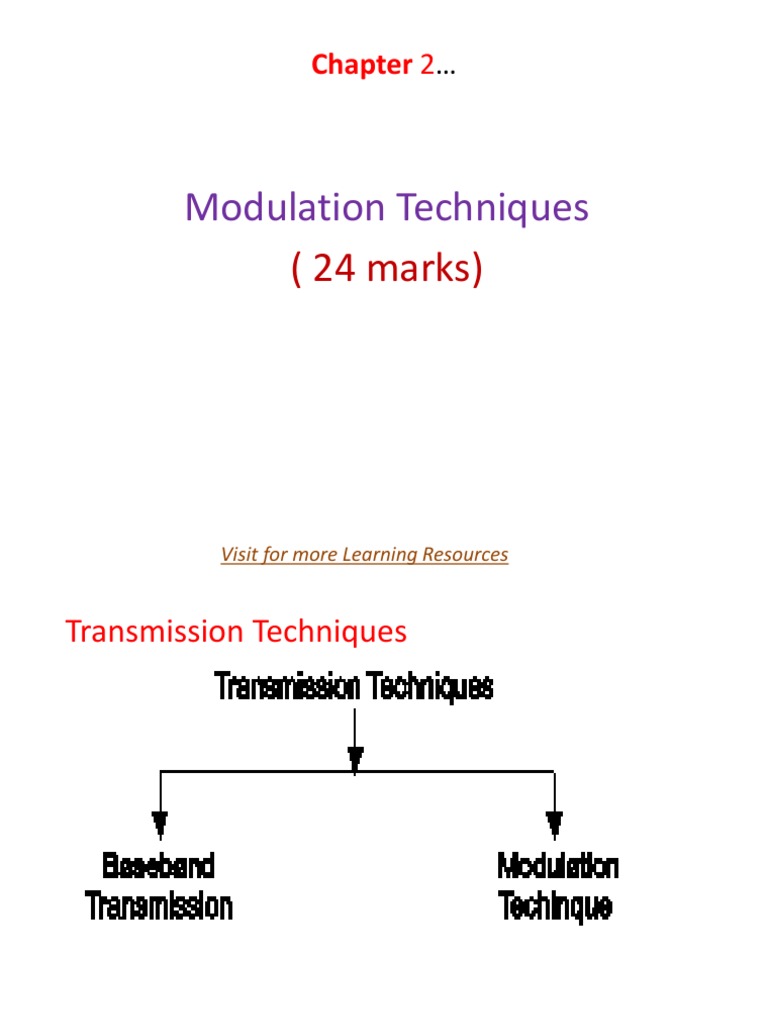 Modulation Techniques | Download Free PDF | Frequency Modulation | Modulation
