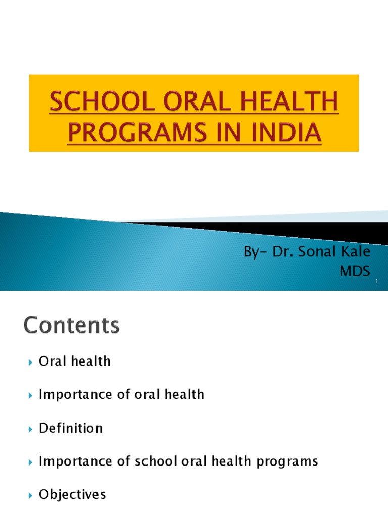 School Oral Health Program | PDF | Dentistry | Oral Hygiene