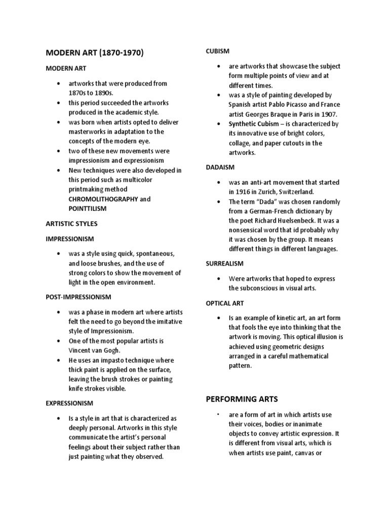 Modern Art | PDF | Modern Art | Paintings