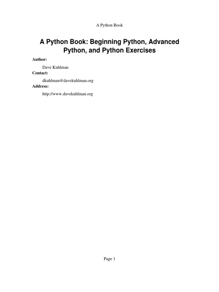 Python Book Basics | PDF | Python (Programming Language) | Object Oriented Programming