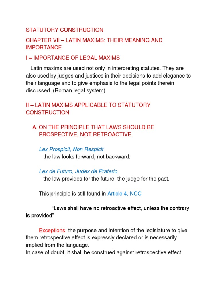 Statutory Construction | PDF | Statutory Interpretation | Due Process