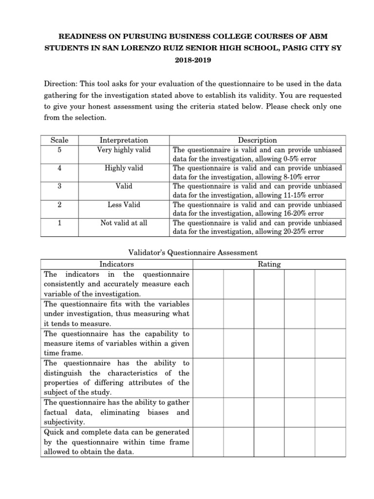 Survey Questions Validation Tool | PDF | Questionnaire | Bias
