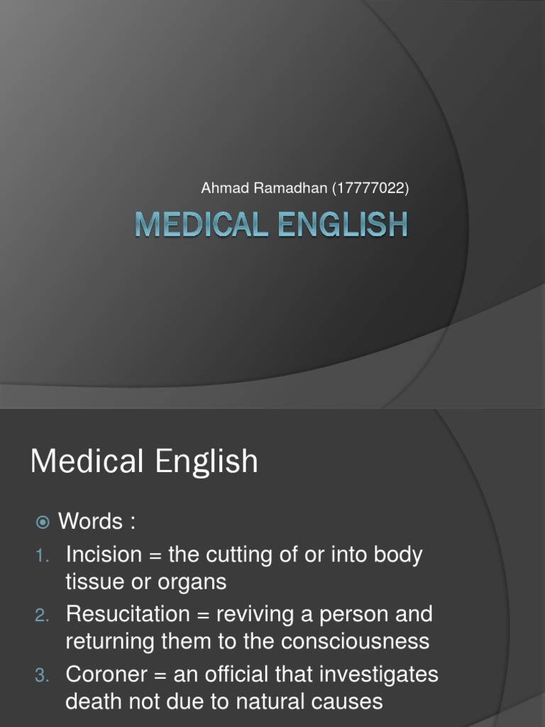 Medical English | PDF