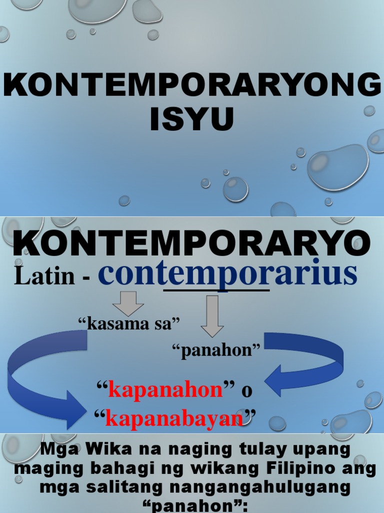 10 Kontemporaryong Isyu Modyul 1 | PDF
