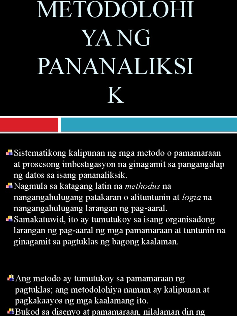 Metodolohiya NG Pananaliksik | PDF