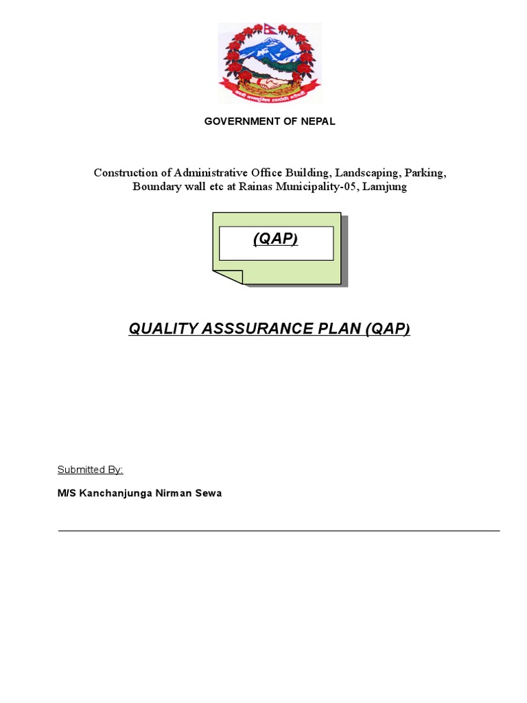 Quality Assurance Plan | PDF | Specification (Technical Standard) | Quality Assurance