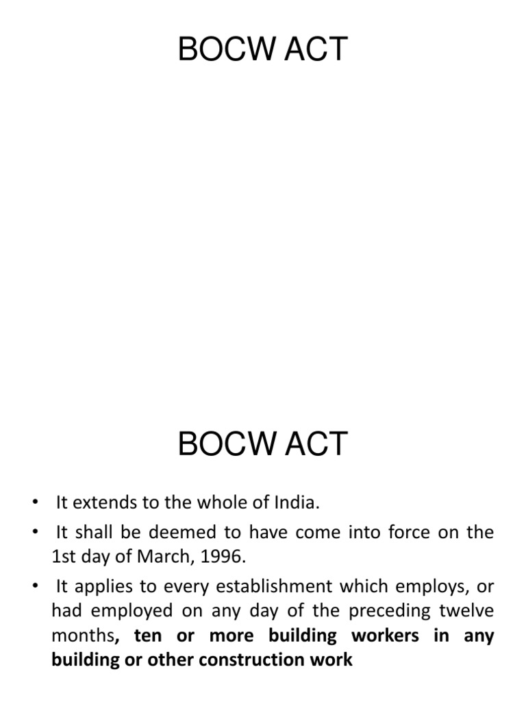 BOCW Act | PDF | Crane (Machine) | Elevator