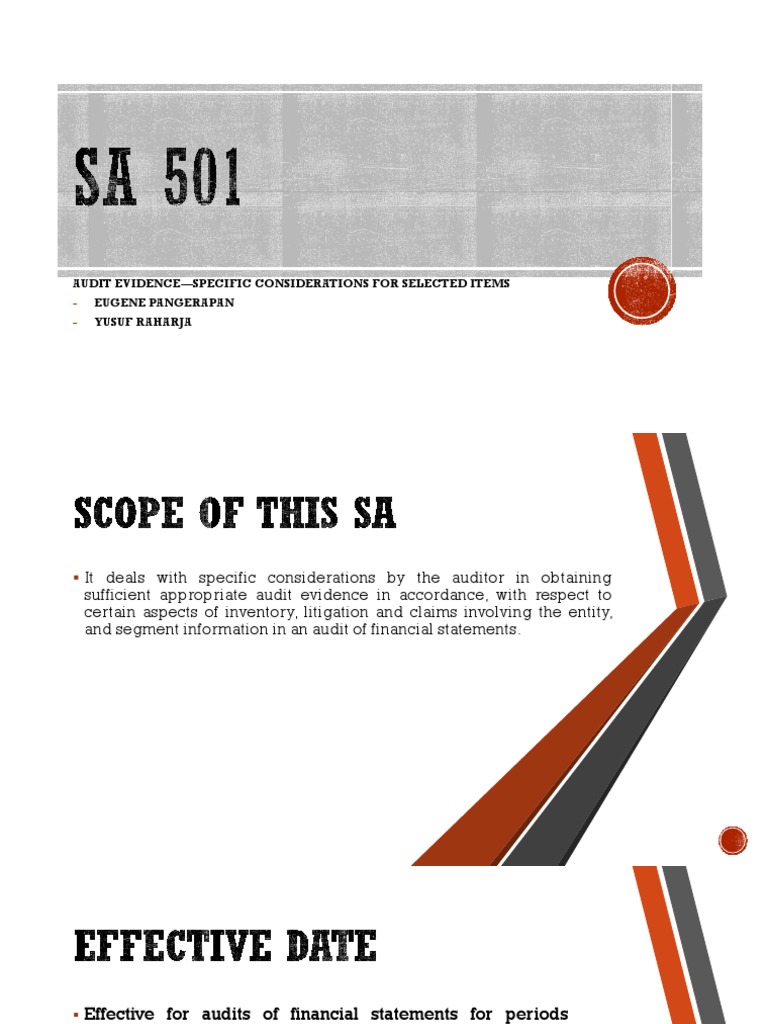 SA 501 - Group3 | PDF | Audit | Inventory