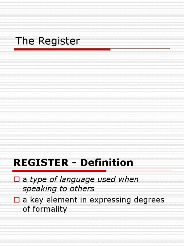 Language Registers and Formality in Communication | PDF | Slang | Human ...