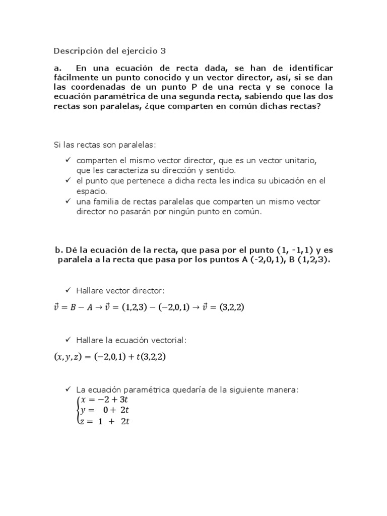 Ejercicio #3 | PDF | Espacio vectorial | Vector Euclidiano