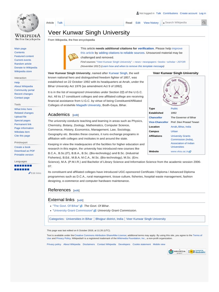 Veer Kunwar Singh University: Academics | PDF | Academia | Computing ...