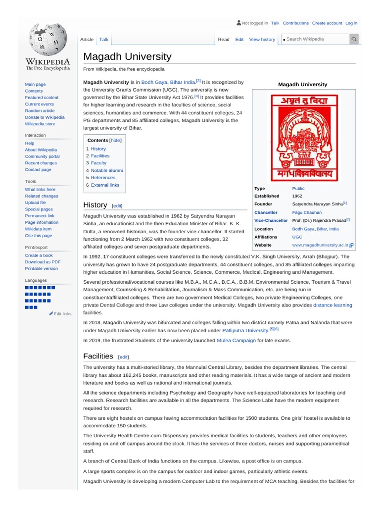 Magadh University | Download Free PDF | Academia | Further Education