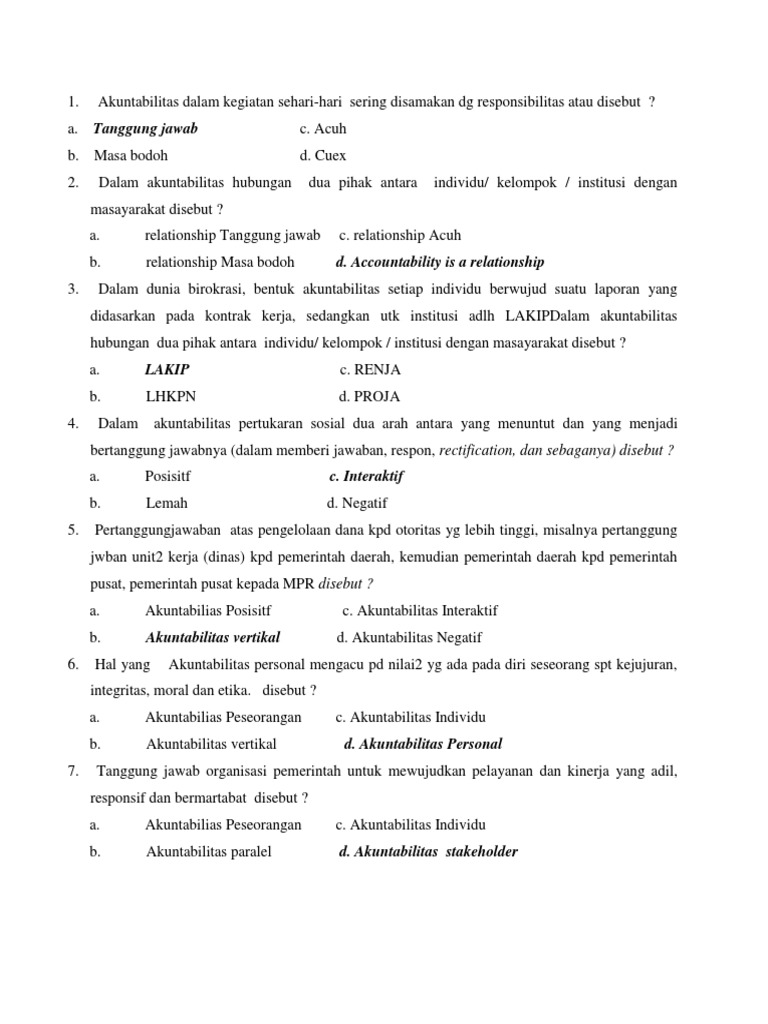 Contoh Soal Latsar 3 | PDF