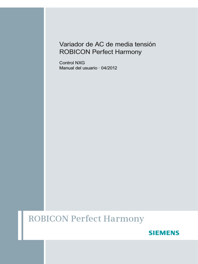 Manual de Usuario Siemens Robicon Perfect Harmony | PDF | Marca ...