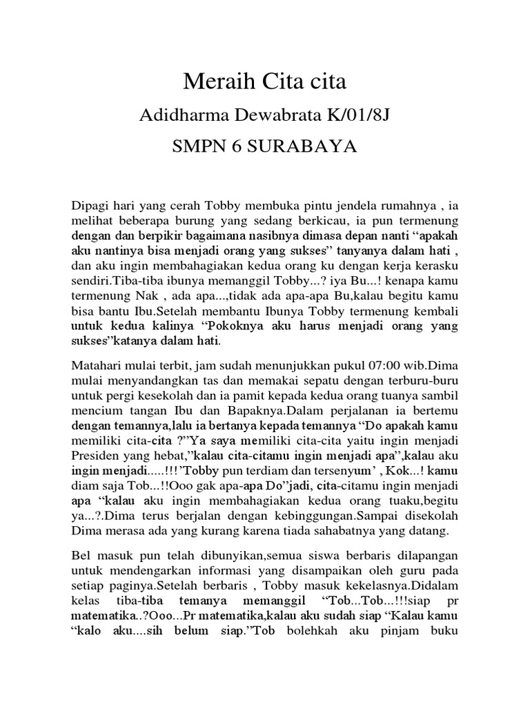 Meraih Cita Cita | PDF | Pengembangan Diri | Gaya Hidup