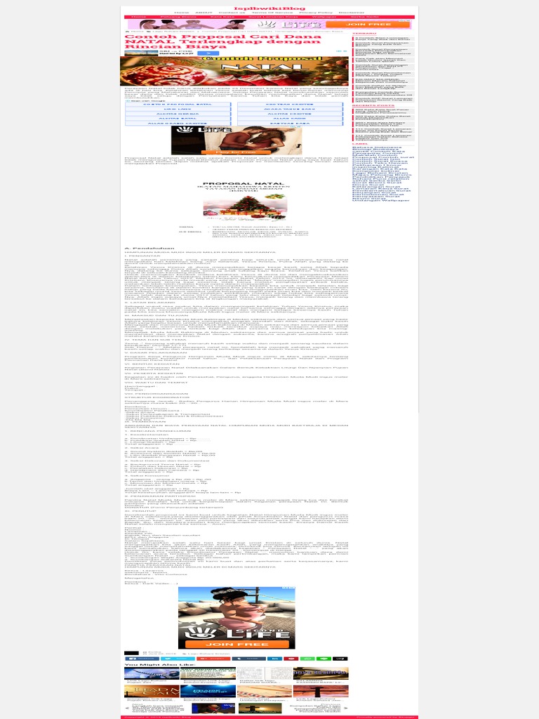 Contoh Proposal Cari Dana NATAL Terlengkap Dengan Rincian Biaya | PDF