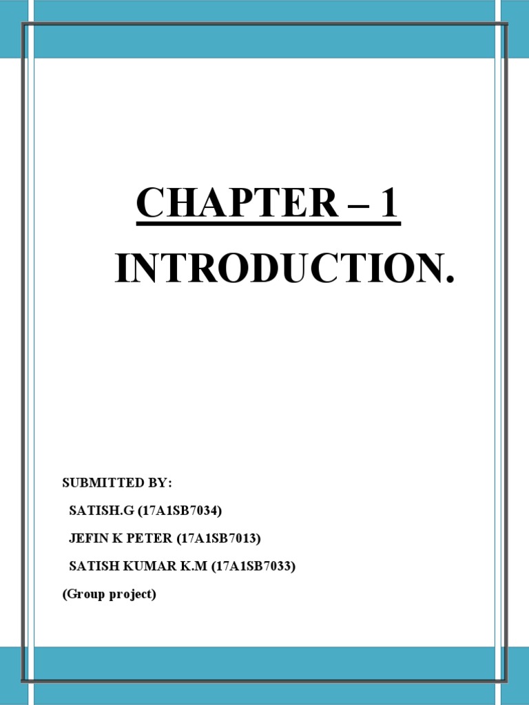 Chapter 1 Project Report | PDF | Courier | Software
