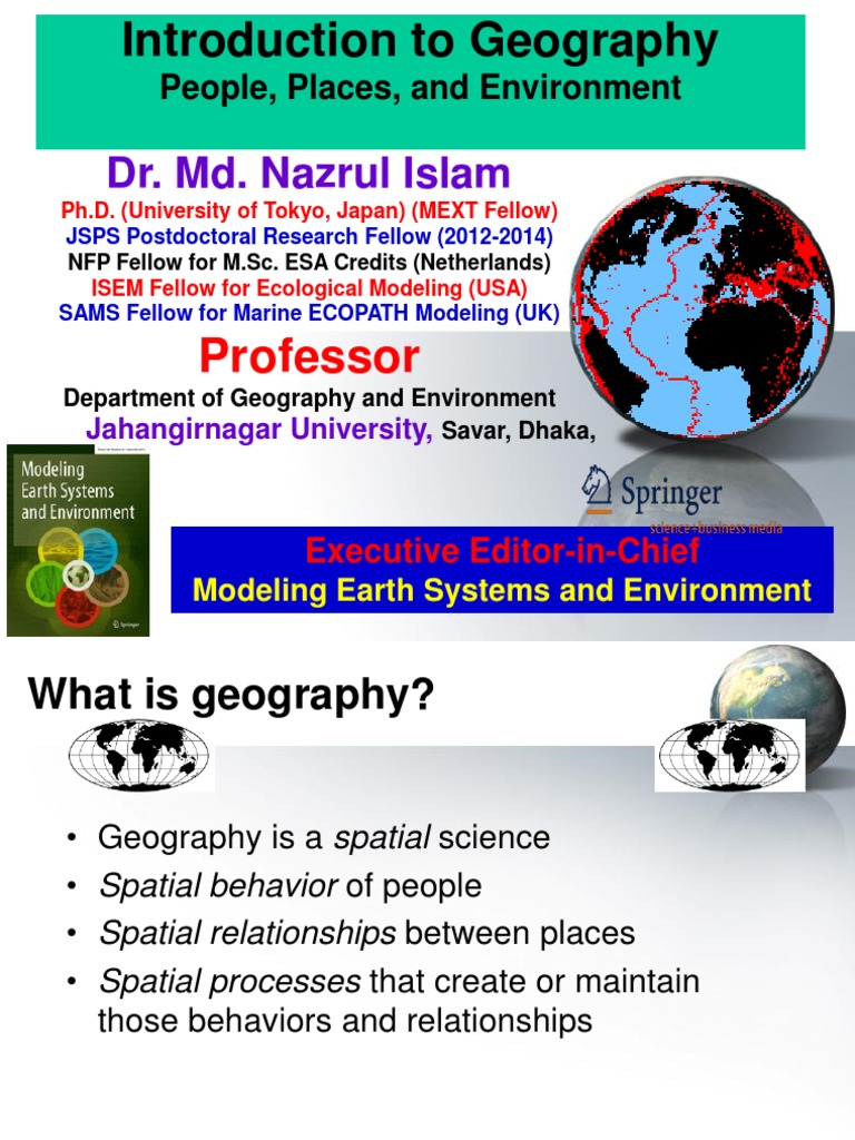 Lecture 01 NSU Fall EnV203 GEO205 Introduction To Geography | PDF ...