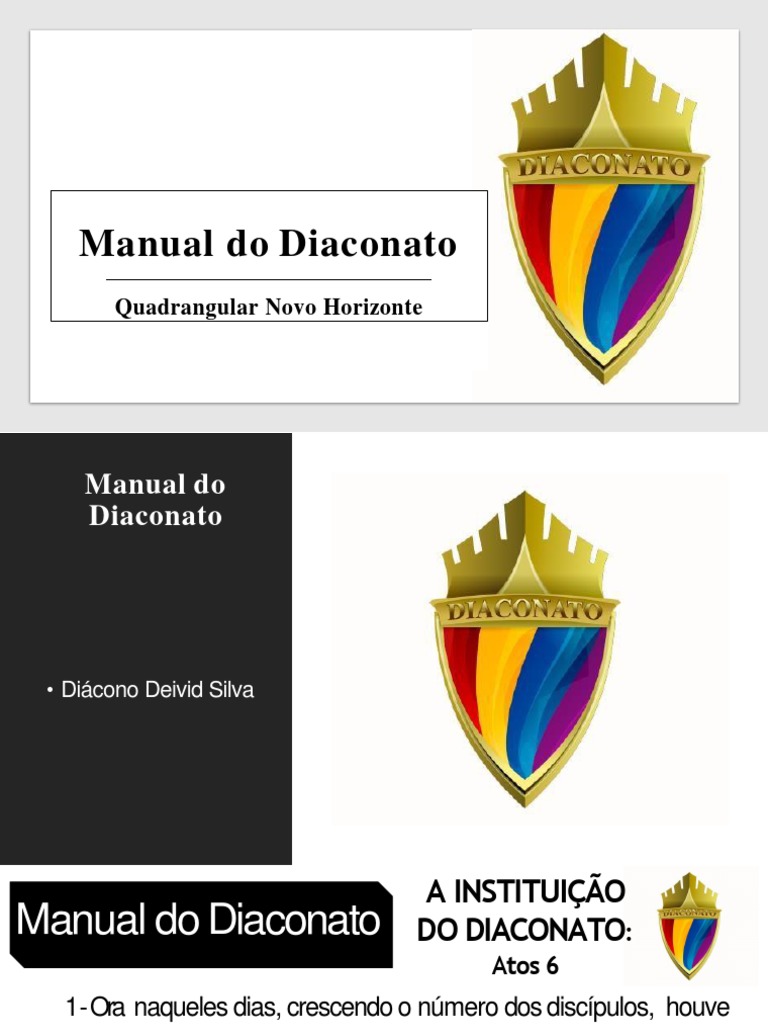 Manual Do Diaconato Quadrangular Novo Horizonte | PDF | Diácono | Oração