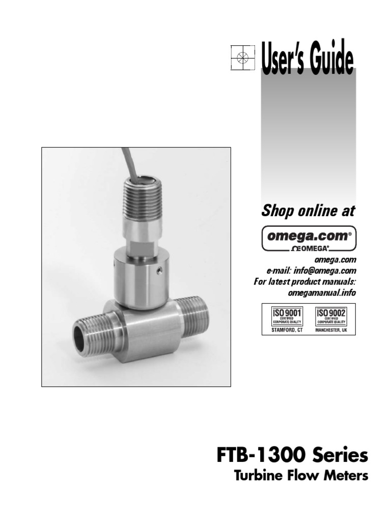 Flowmeter FTB-1300 Series Catalogo | PDF | Flow Measurement | Valve