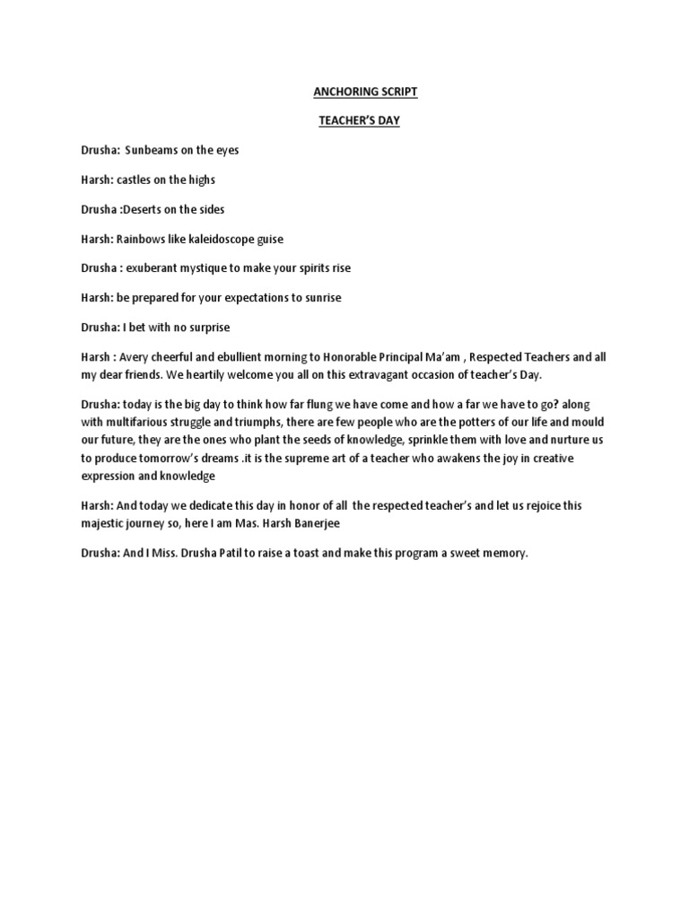 Anchoring Script | PDF