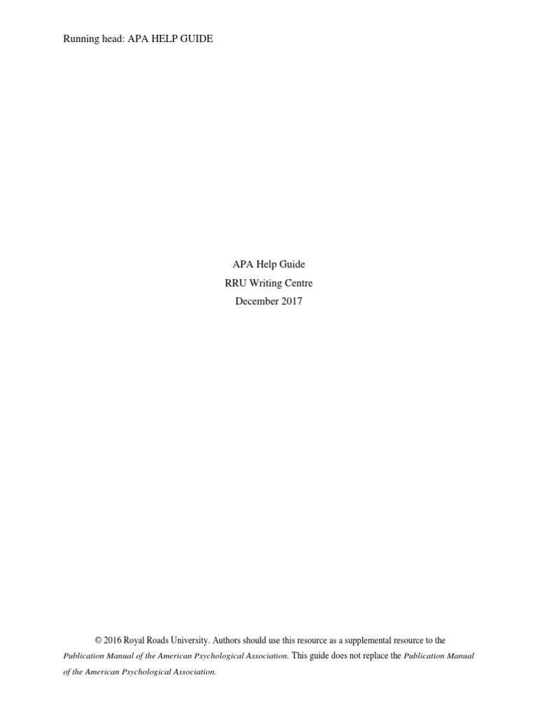 APA Help Guide Dec2017 | PDF | Sic | Ellipsis