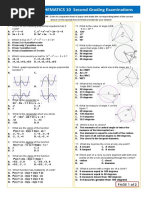 Formulae: Mathematics Form 2 Standardised Test 1: Circles Duration: 30 ...