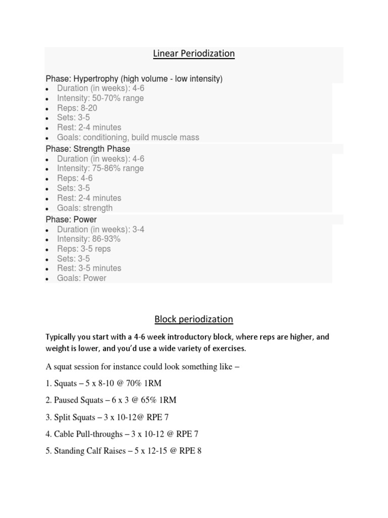 Periodization for Strength Athletes | PDF | Muscle Hypertrophy | Weight ...