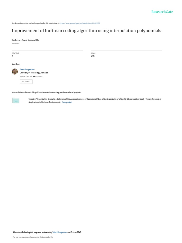 Advanced Huffman Coding Techniques | PDF | Data Compression | Areas Of Computer Science