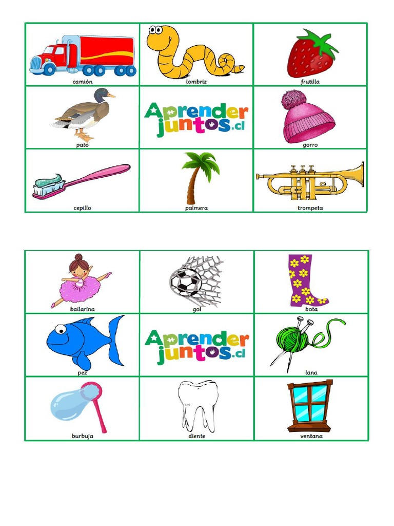 Bingo de Rimas para Preescolar | PDF