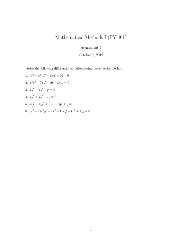 Power Series Solutions for DEs | PDF | Teaching Methods & Materials