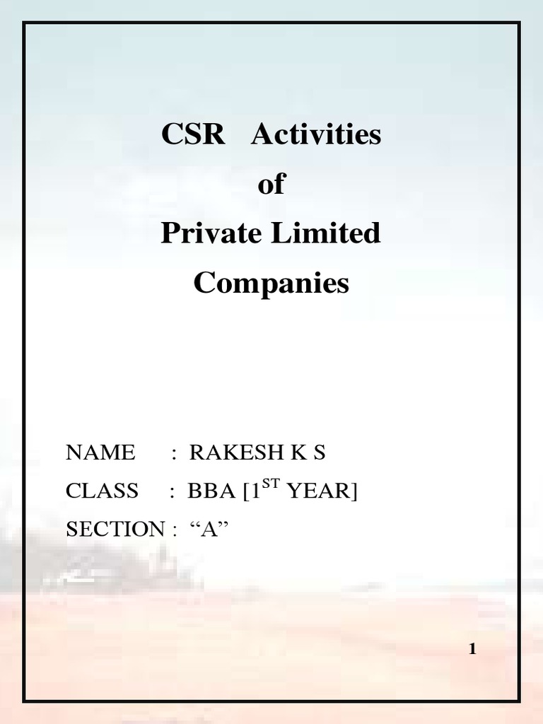 ICICI Bank's CSR Activities Overview | PDF | Corporate Social ...