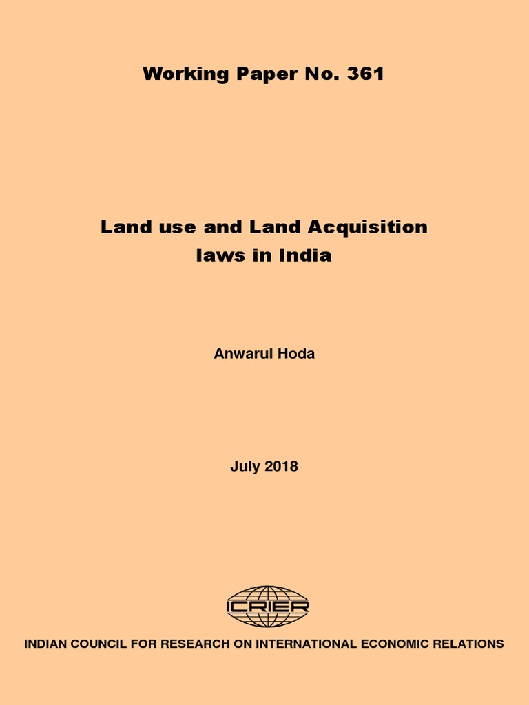 India's Land Acquisition Laws Analysis | PDF | Mergers And Acquisitions | Eminent Domain