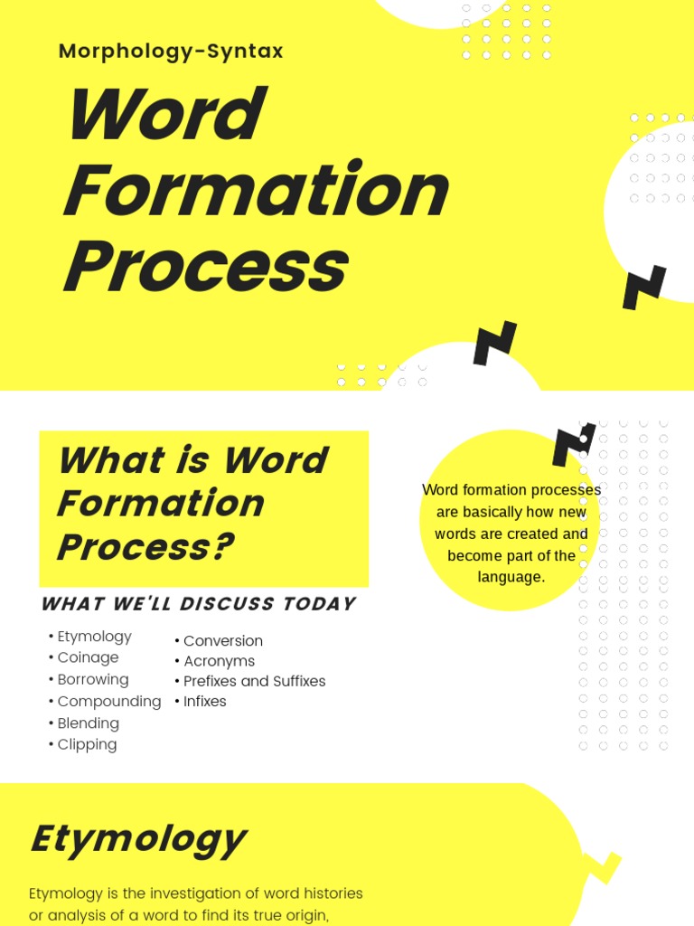 Word Formation Process | PDF | Linguistic Typology | Grammar