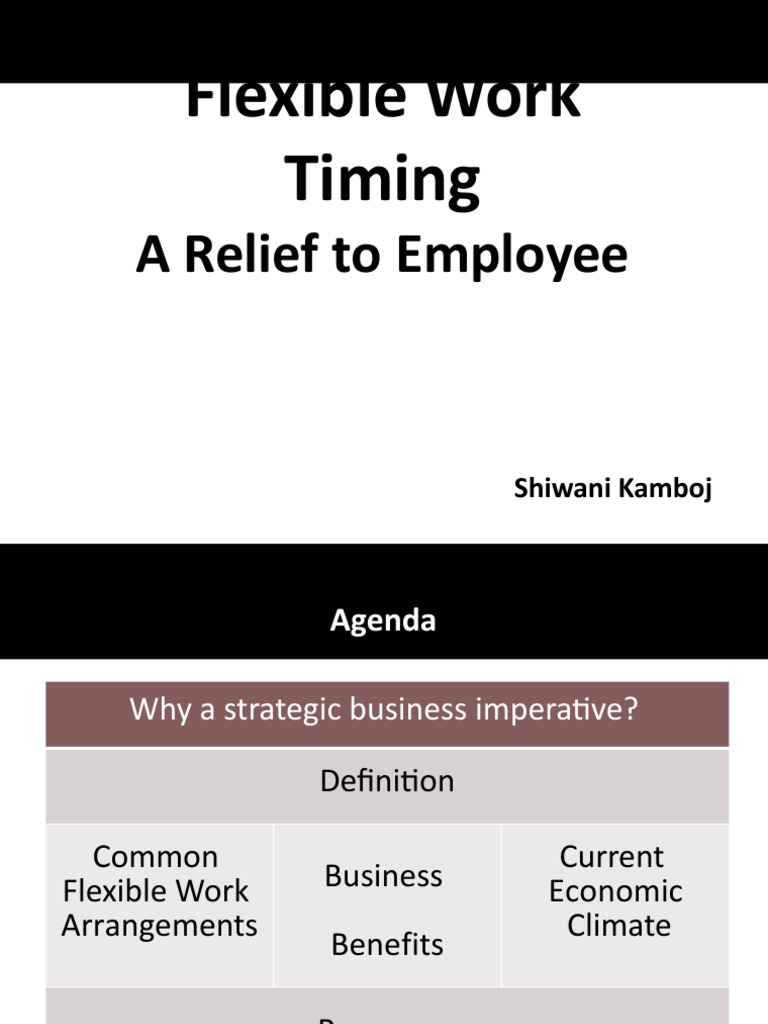 Flexible Work Timing: A Relief To Employee | PDF | Layoff | Telecommuting
