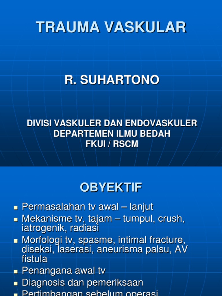 Trauma Vaskular, DSTC Bali | PDF