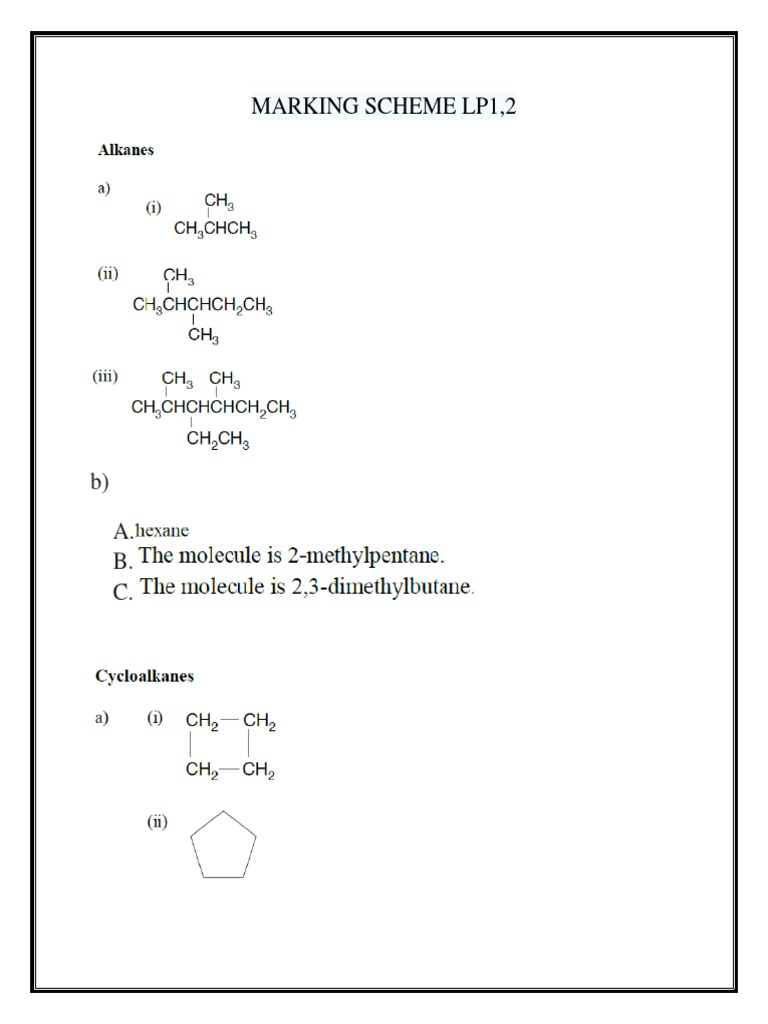 Marking Scheme LP1,2 Ha | PDF