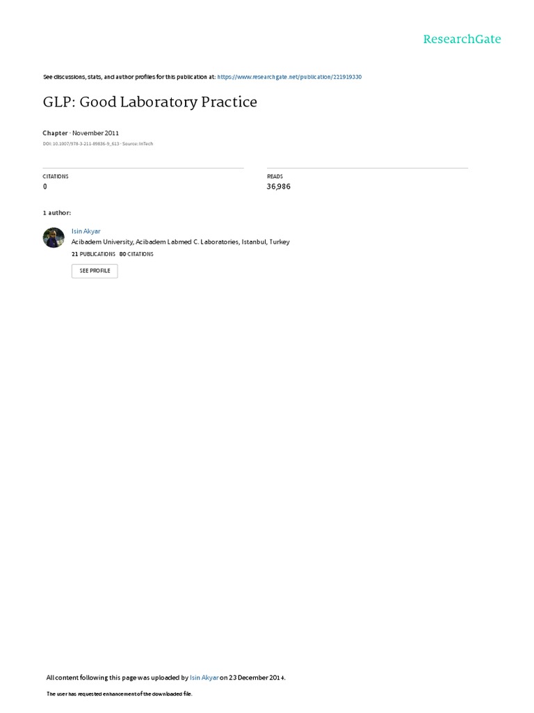 Good Laboratory Practice | PDF | Calibration | Evaluation