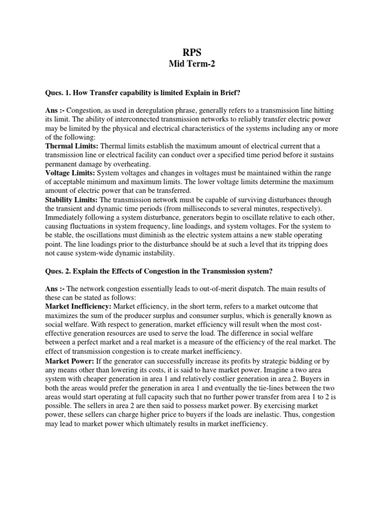 Restructured Power System | PDF | Electric Power Transmission | Electrical Grid