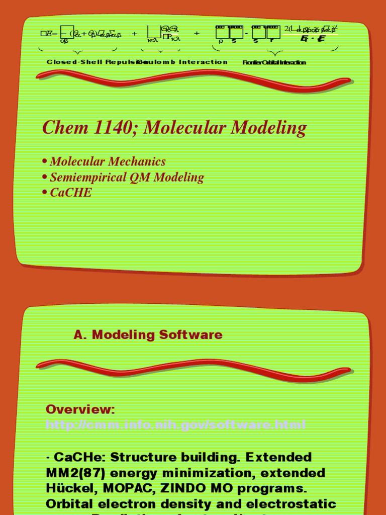 Molecular Modeling Techniques Overview | PDF | Computational Chemistry ...