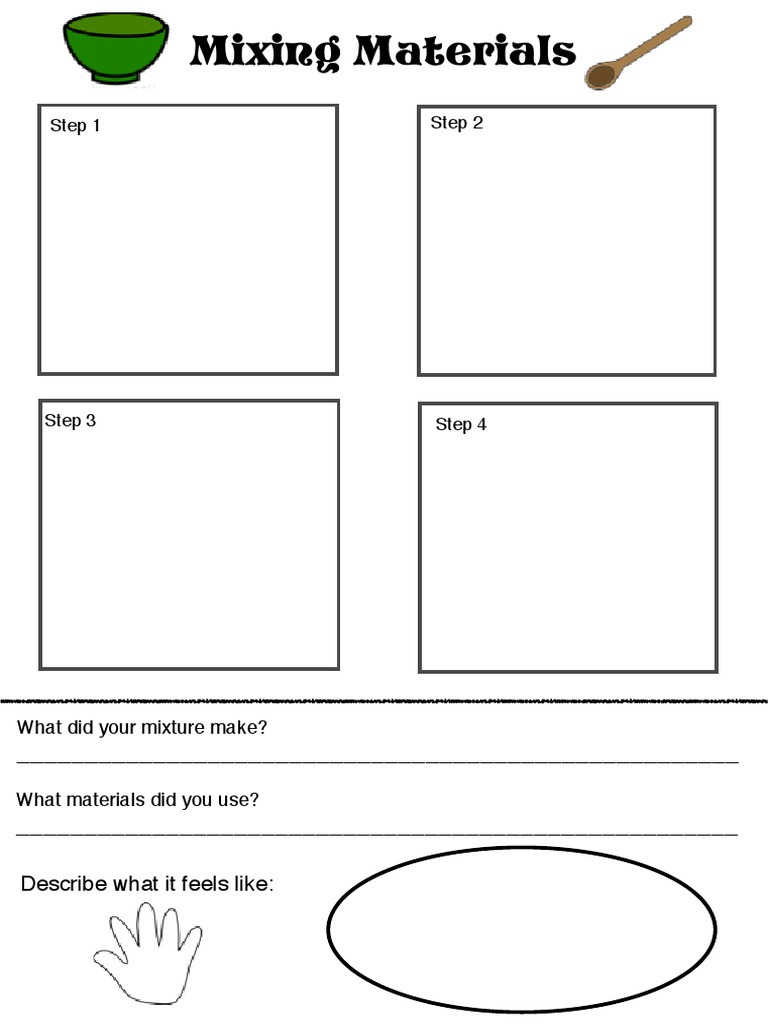 Mixing Material Worksheetpdf | PDF