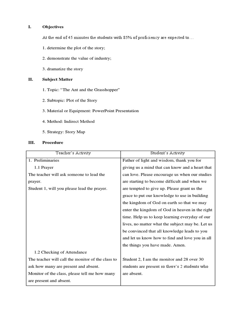 The Ant and The Grasshopper | PDF