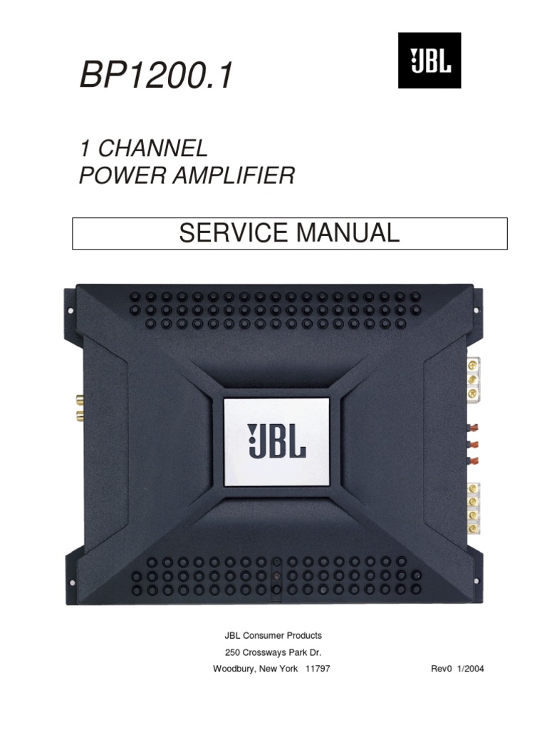 Car Amp Subwofer JBL - bp1200.1 | PDF | Amplifier | Antenna (Radio)