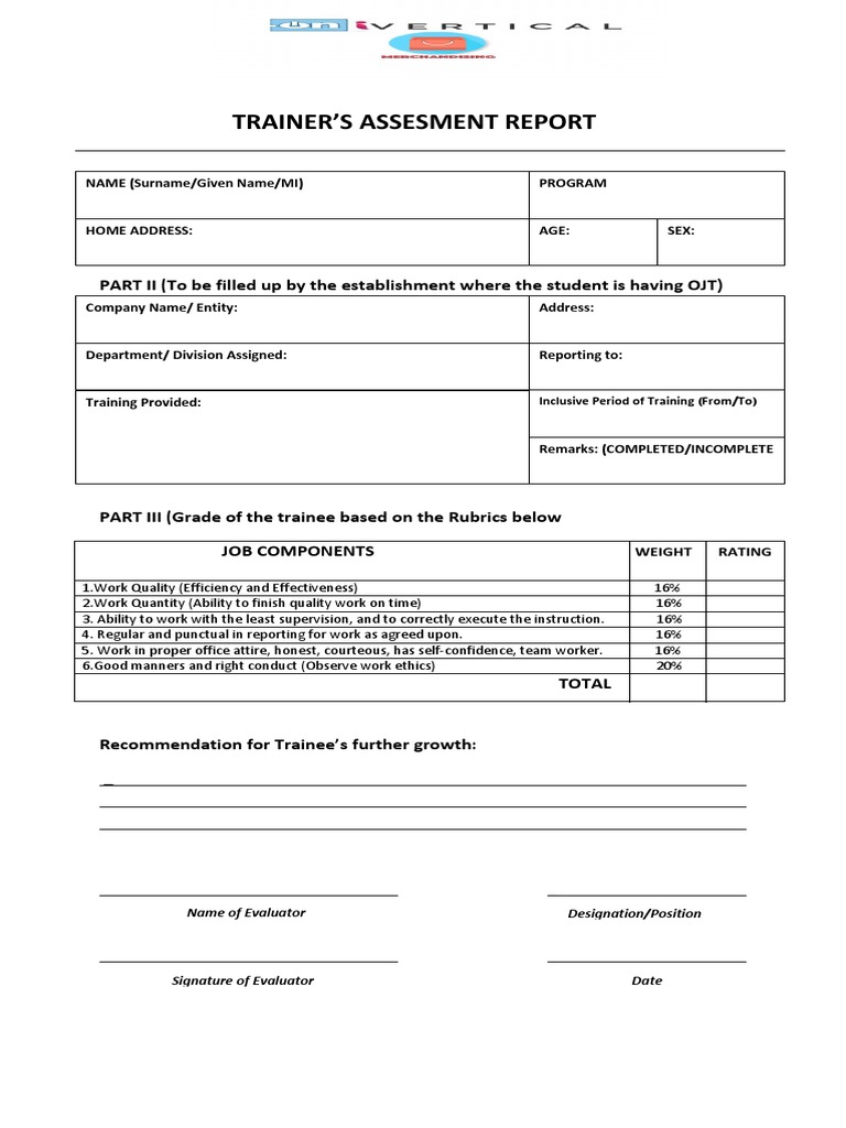 Ojt Grade | PDF