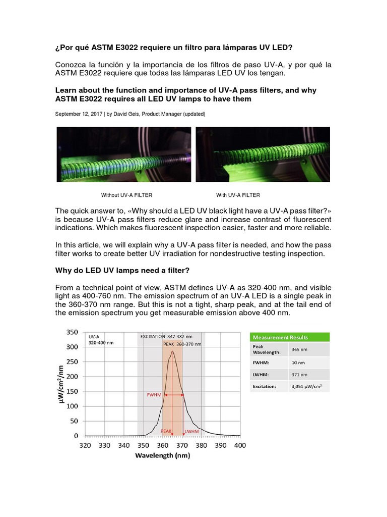Astm E3022 Uv Led | PDF | Ultraviolet | Nondestructive Testing