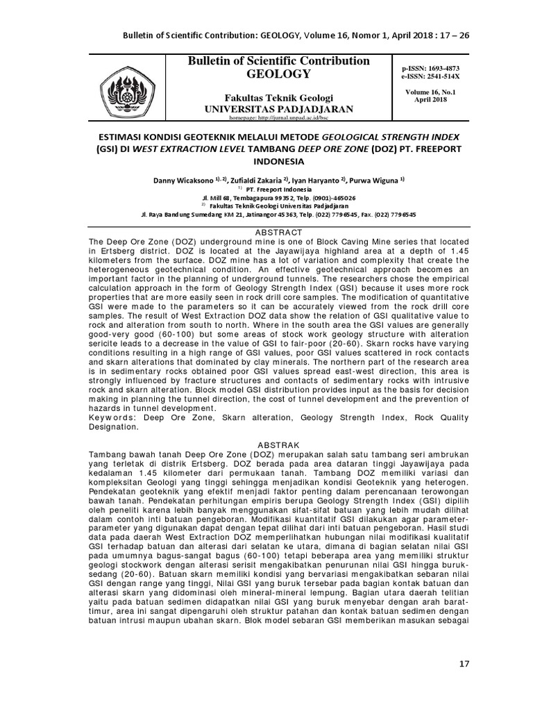 Bulletin of Scientific Contribution Geology | PDF | Batuan (Geologi ...