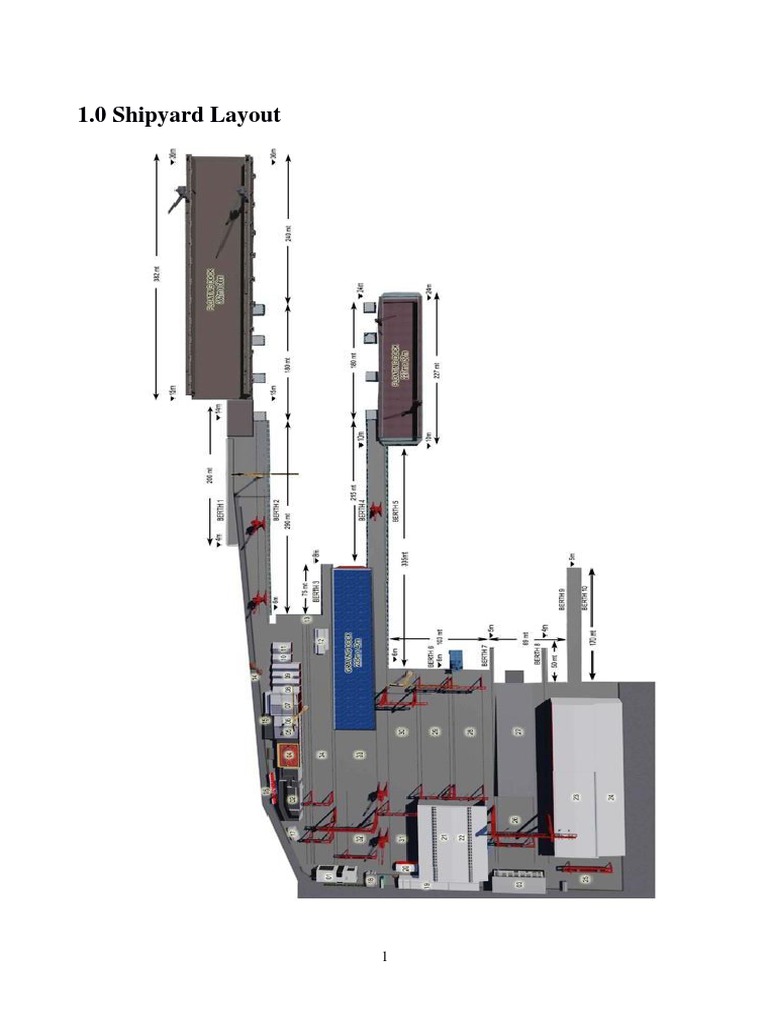 Shipyard Layout and Facilities Guide | PDF | Shipbuilding | Crane (Machine)