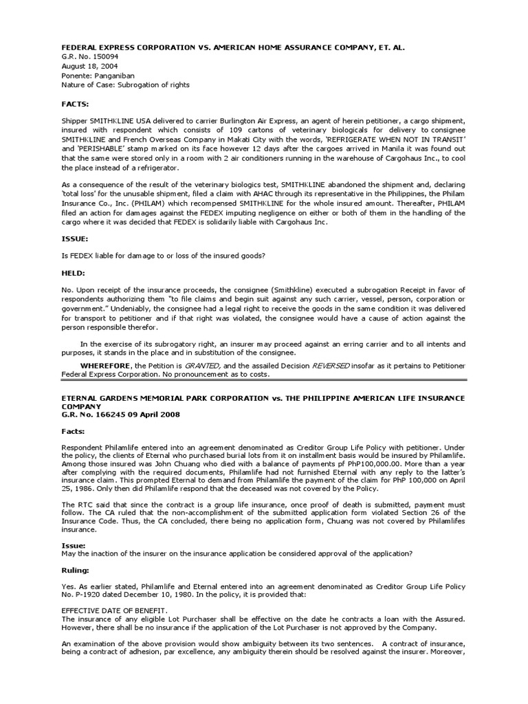 Cases Insurance | PDF | Life Insurance | Insurance