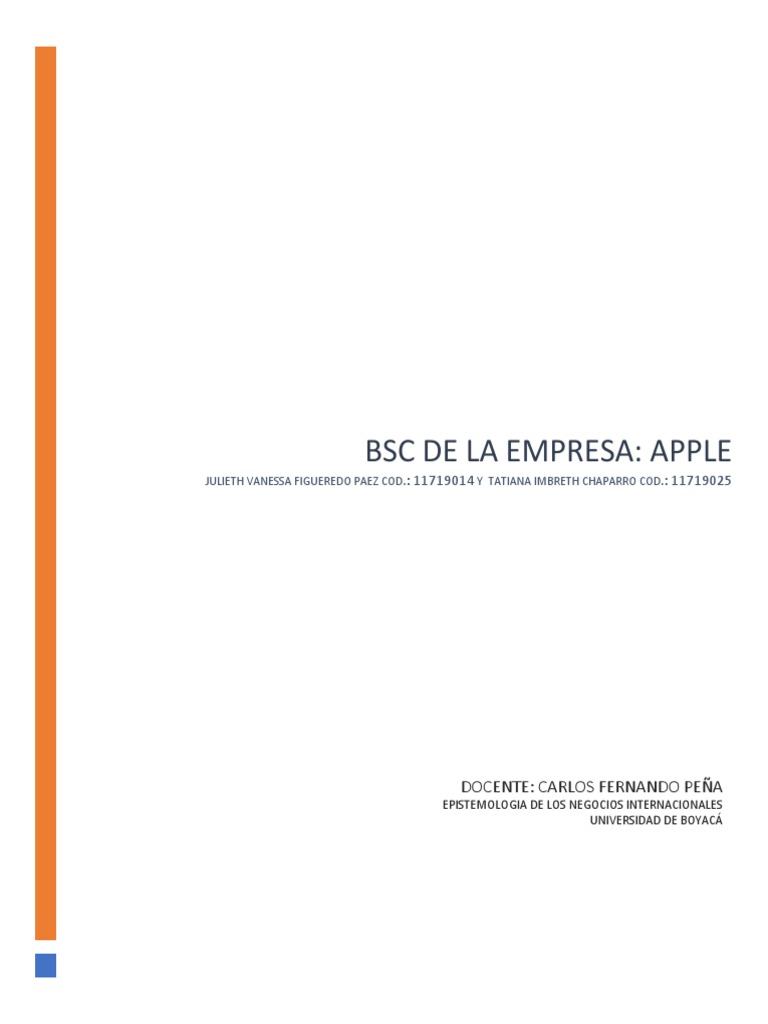 BSC Apple | PDF | Apple Inc. | Planificación