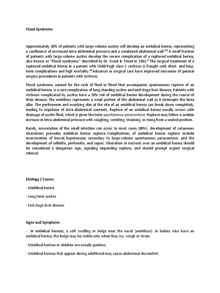 5 Case Study Flood Syndrome | PDF | Gastroenterology | Health Sciences